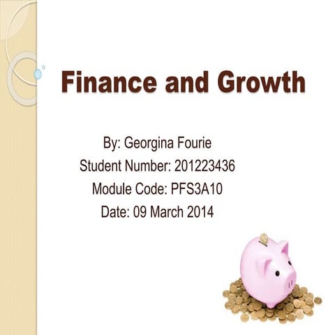 Finance and growth Grade 10 | PPT