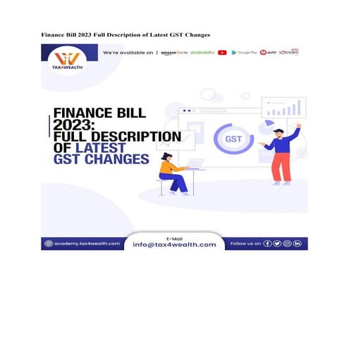 Finance Bill 2023 Full Description of Latest GST Changes | Academy ...