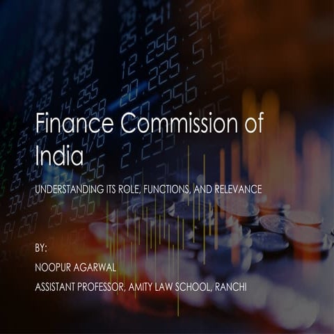 Fourteenth Finance Commission Recommendation | PPTX