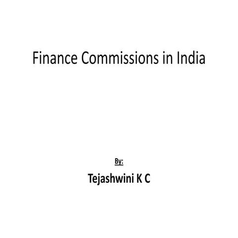 Finance Commissions in India.pptx