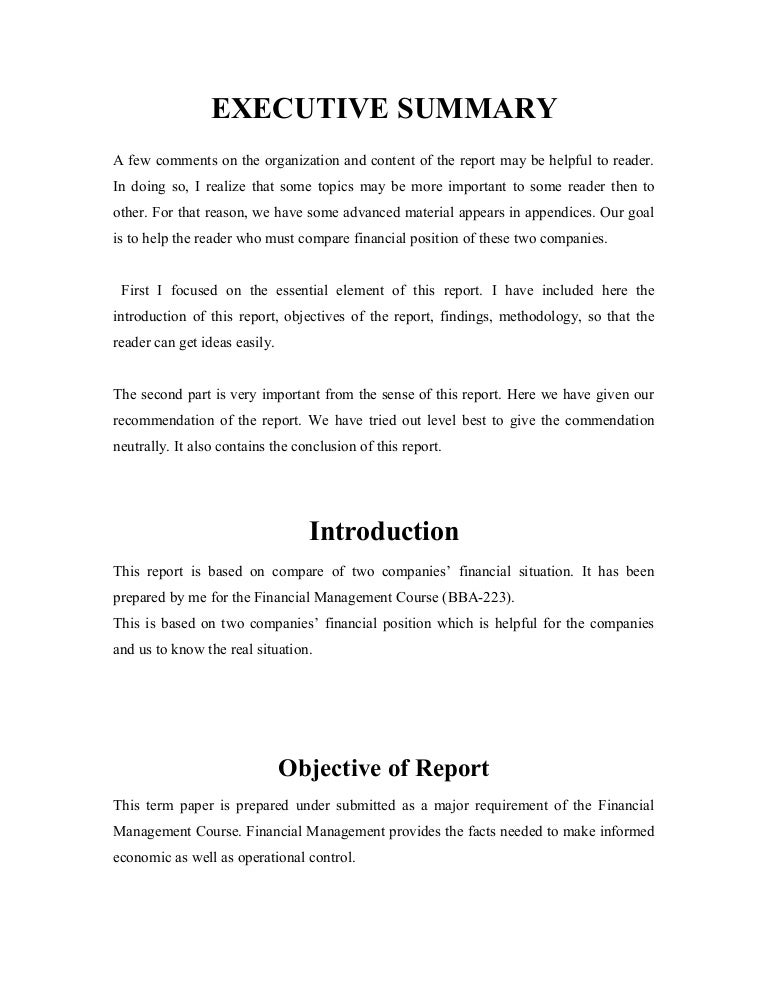 Annual report of two companies