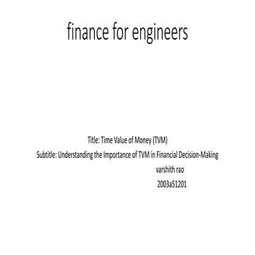 finance for engineers is the most effective | PPT