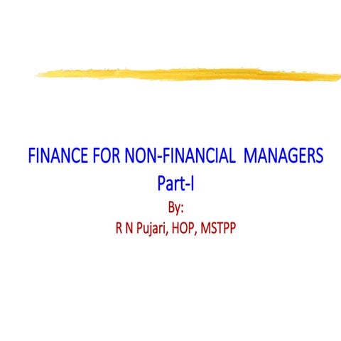 FINANCE FOR NON-FINANCE ( A guideline to balance sheetr and income ...