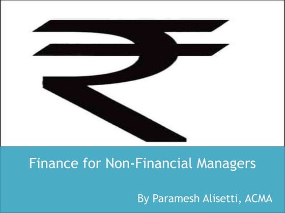 Finance for non finance managers module 1 financial accounting basics | PPT