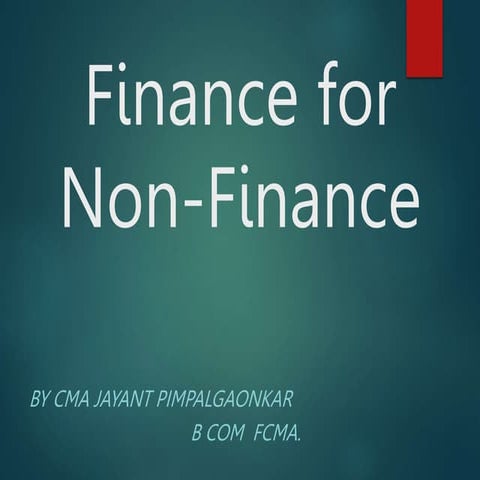 FINANCE FOR NON FINANCE -Executive and Below level.ppt