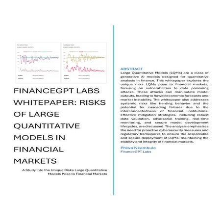 FinanceGPT Labs Whitepaper - Risks of Large Quantitative Models in ...