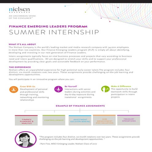 Nielsen's Finance Summer Internship | PDF