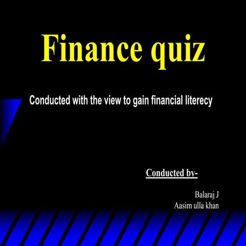 Finance quiz 1,2 | PPTX