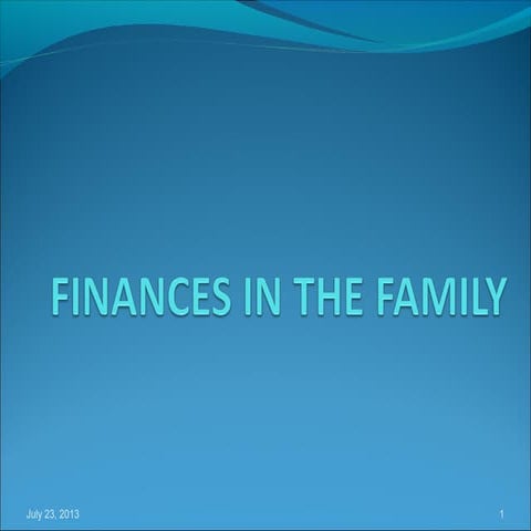 Finances in the family | PPT