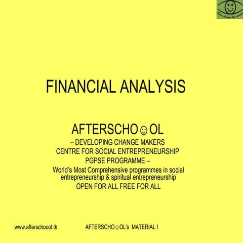 Financial Analysis & Planning 12 Nov | PPT