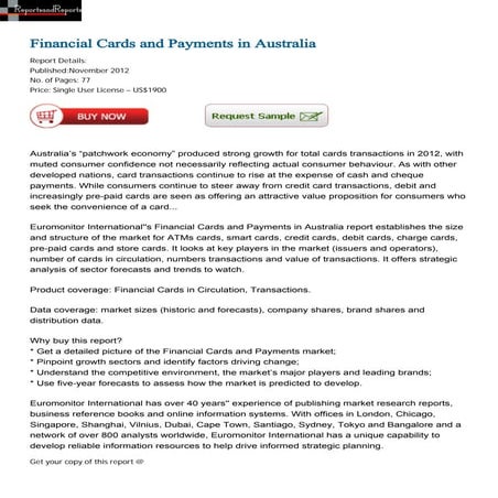 Financial Cards and Payments in Singapore | PDF
