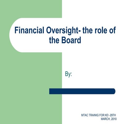 Financial oversight | PPT