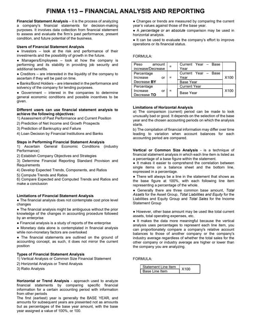 Financial Statement Analysis | PPTX