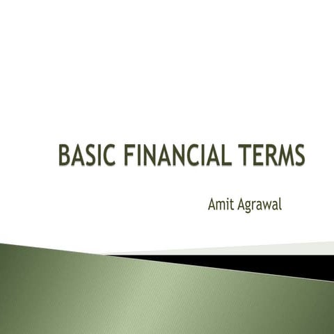 Basic Financial Banking terms | PPT