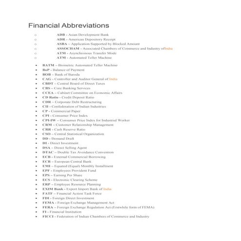Financial abbreviations | PDF