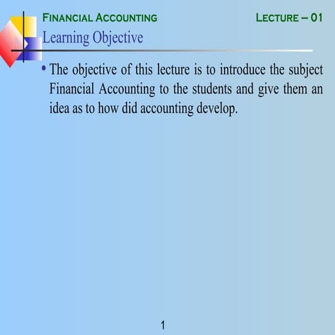 Financial accounting mgt101 power point slides lecture 01 | PPT