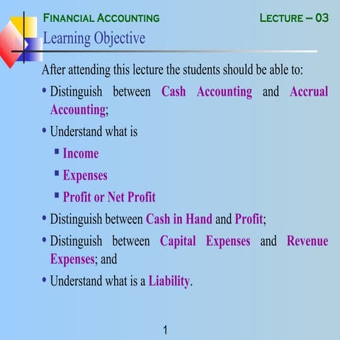 Financial accounting mgt101 power point slides lecture 03 | PPT