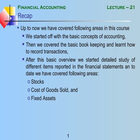 Financial accounting mgt101 power point slides lecture 21 | PPT
