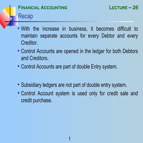 Control accounts | PDF