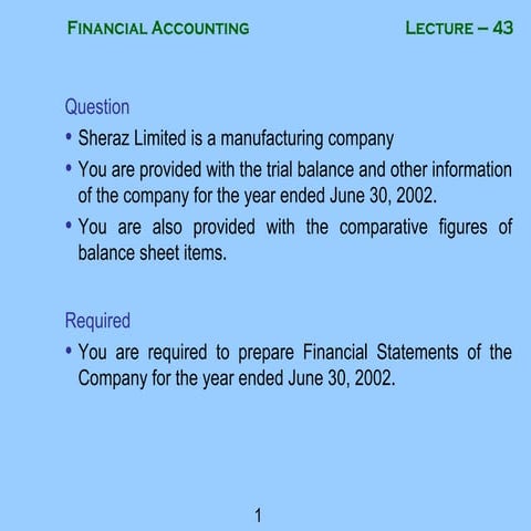 Financial accounting mgt101 power point slides lecture 43 | PPT