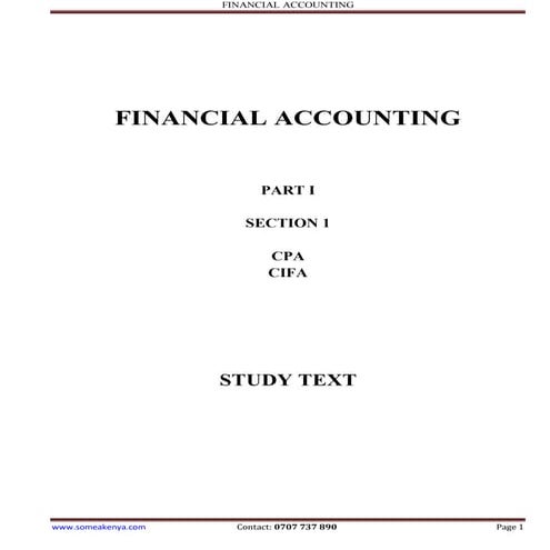 Financial Accounting (1).pdf for semester 1 | PDF