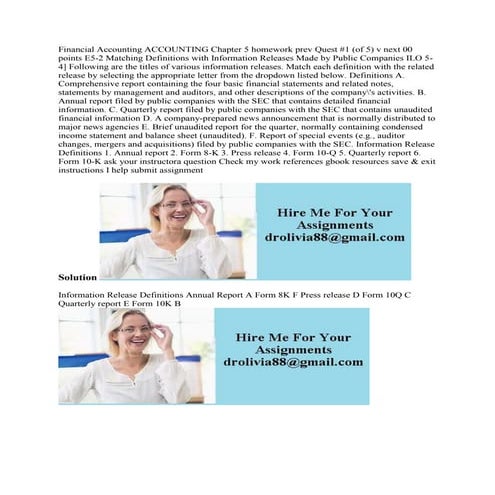 Financial Accounting ACCOUNTING Chapter 5 homework prev Quest #1 (of 5.docx