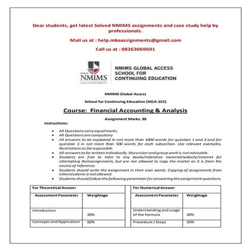 Financial accounting and analysis (5) | DOCX