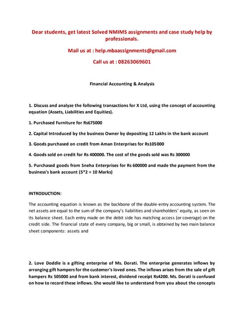 Quarterly financial analysis | PDF