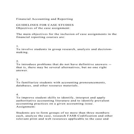Financial Accounting and ReportingGUIDELINES FOR CASE STUDIES.docx
