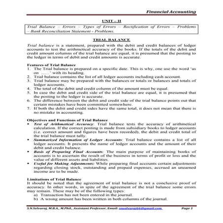 Financial Accounting (unit 2) | PDF