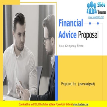 Financial Advice Proposal PowerPoint Presentation Slides | PPT