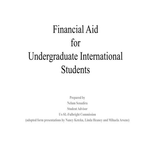 Financial Aid | PPTX | Student Financial Aid | Financial Assistance