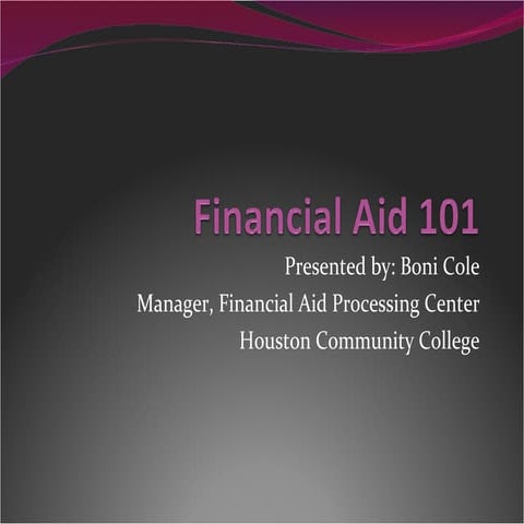 Financial aid 101 | PPT
