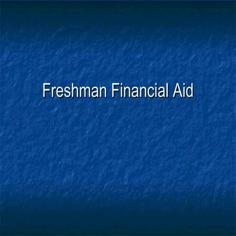 Financial Aid Essentials | PPT