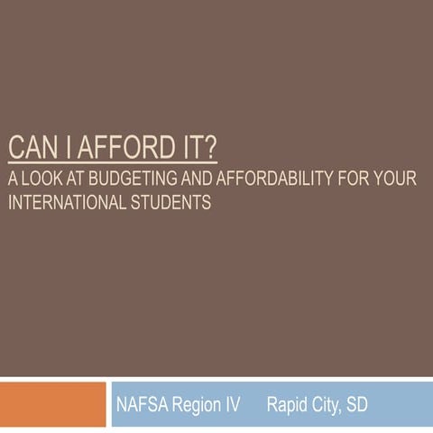 Can I Afford It? | PPTX