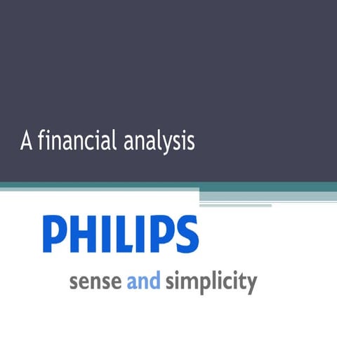 Financial analysis of the company Philips | PPT