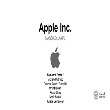 Financial Analysis Apple | PPTX