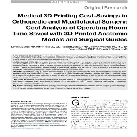 Financial analysis of saving cost with 3D printing | PDF