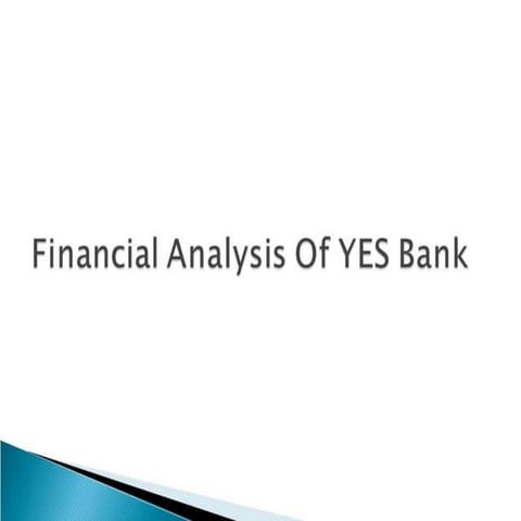 Financial Analysis Of Yes Bank | PPT