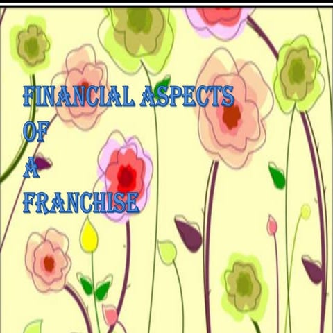 Financial aspects of a franchise | PPTX