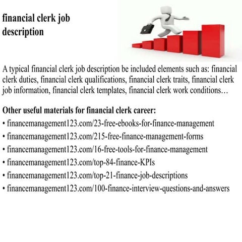 Financial clerk job description | PPTX