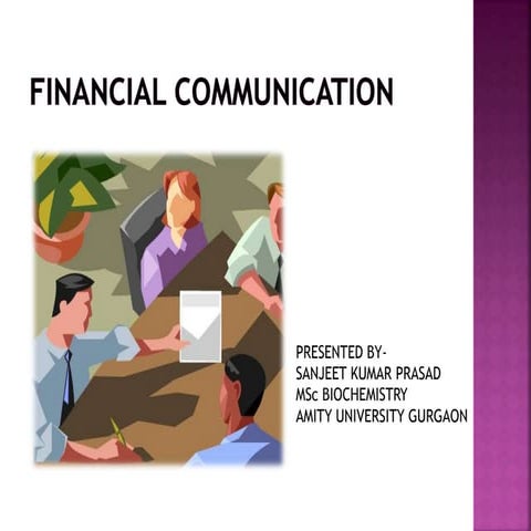 Financial communication | PPTX