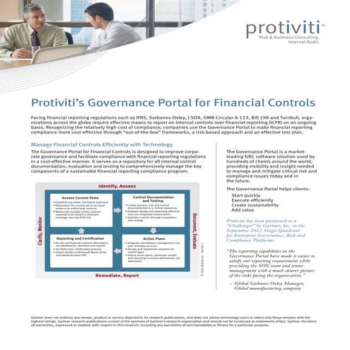 Financial controls management protiviti governance portal | PDF