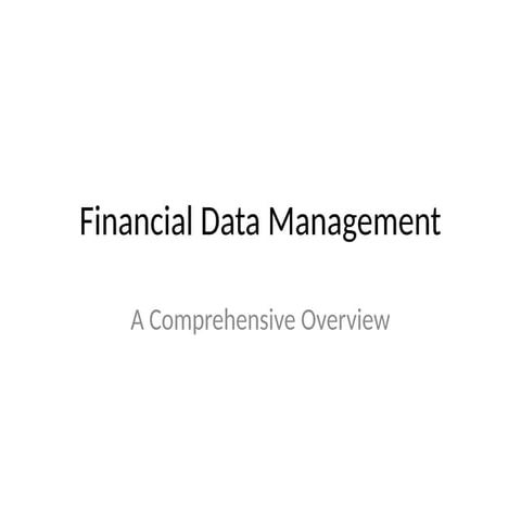 Financial_Data_Management in digital finance | PPT