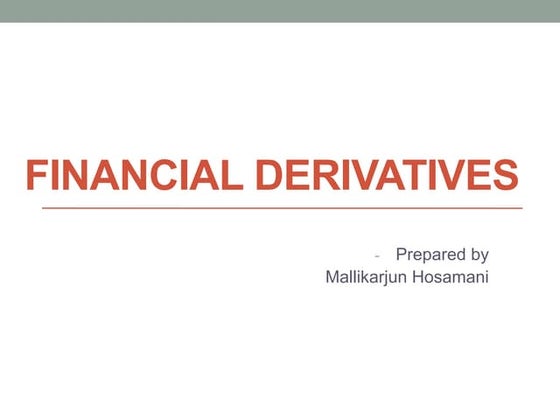 Derivatives | PPT