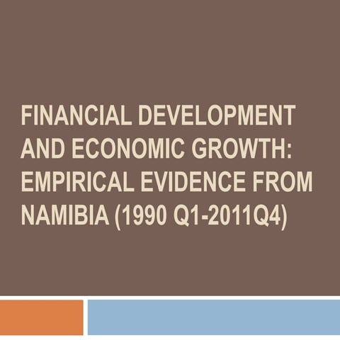 Financial development and economic growth: empirical evidence from ...