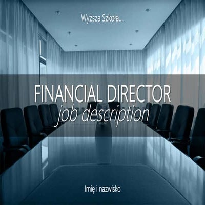 Financial director | PPT