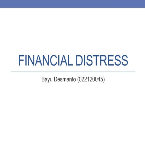 Financial distress | PPTX