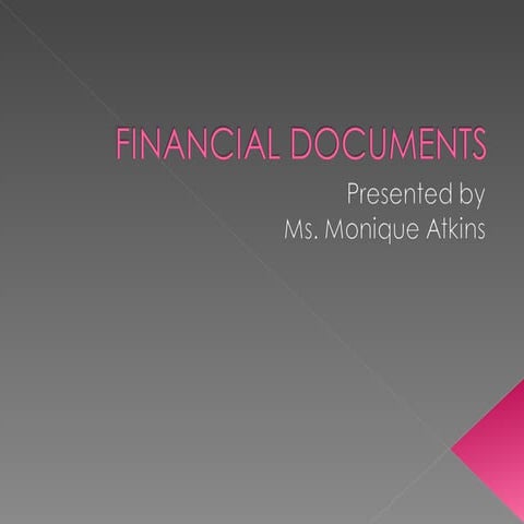 Financial documents | PPT