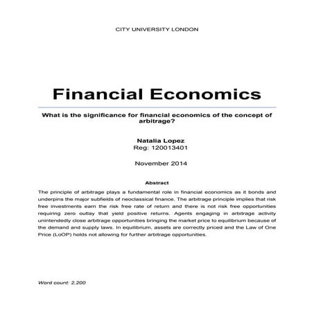 Financial Economics | PDF